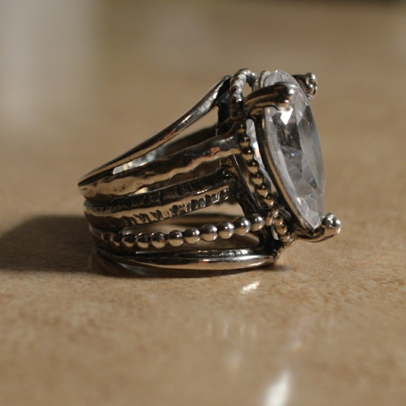 Paz Creations | Jewelry | 925 Sterling Silver Cz Gem Israel Ring | Poshmark